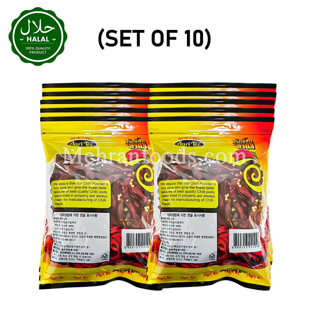 Buy AGRI TEC Red Chilli Whole Online 100g-1000g | Mehran Foods Korea