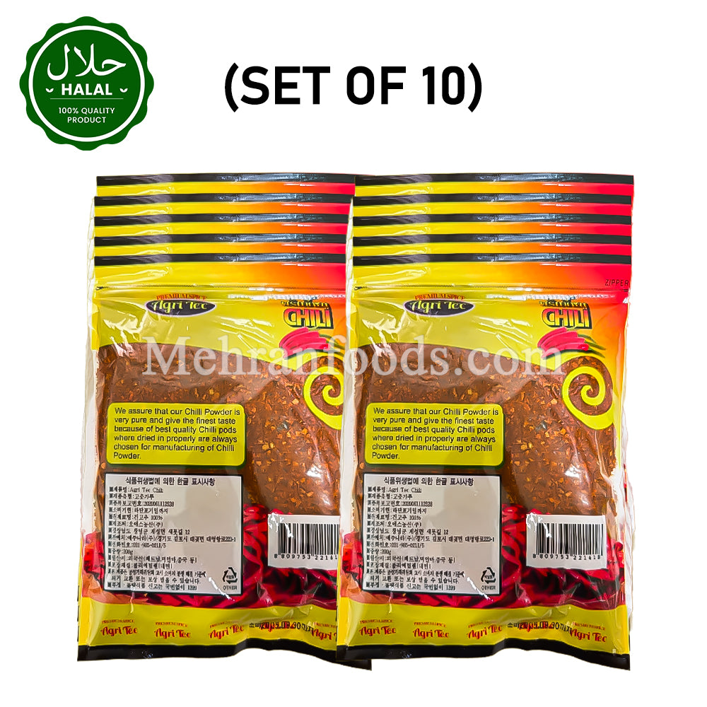 AGRI TEC Red Chilli Crush 200g Set of 10 | Premium Spicy Flakes Online ...