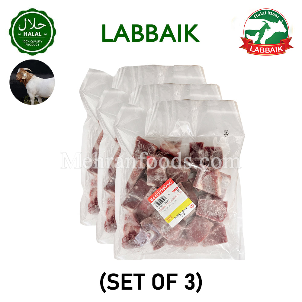 LABBAIK Halal Fresh Goat Meat Mutton 3Kg | Australian Halal Goat Meat ...