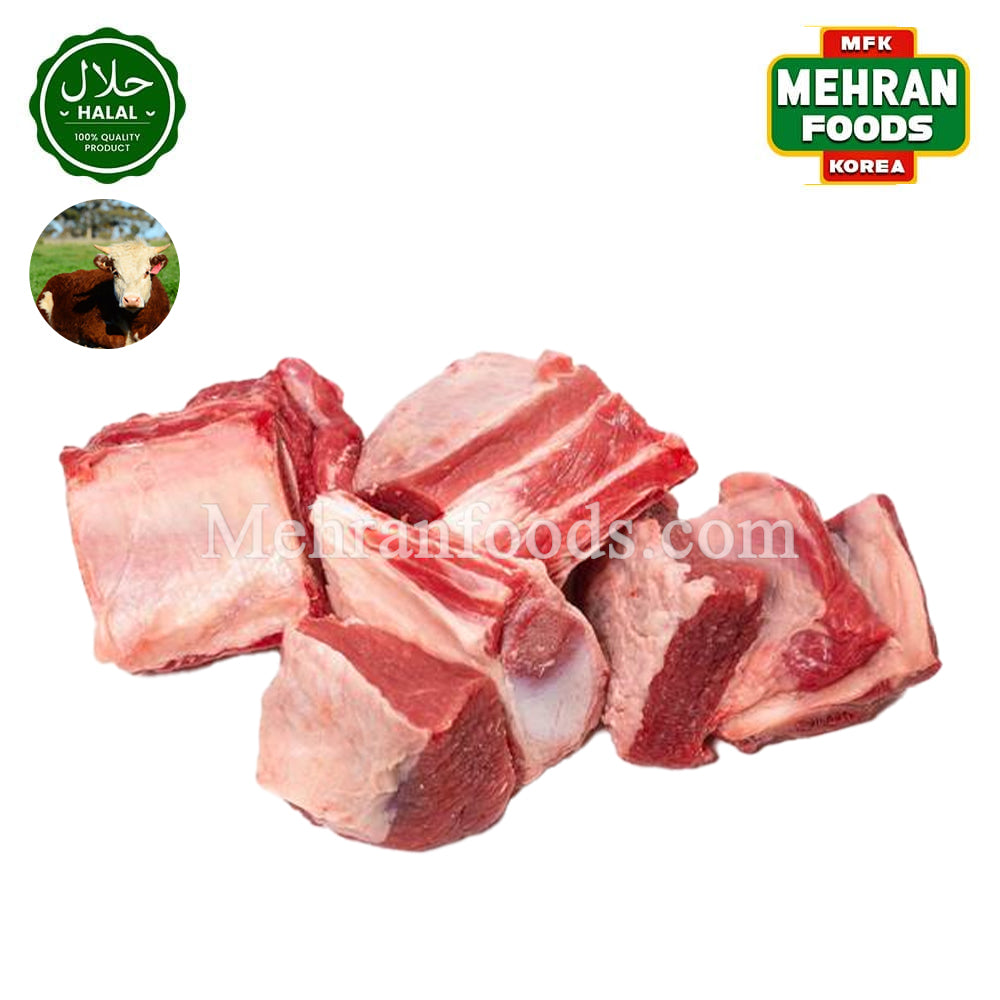 LABBAIK Halal Fresh Beef Khalbi (Chest Part With Bone) Meat 1kg (Set o ...