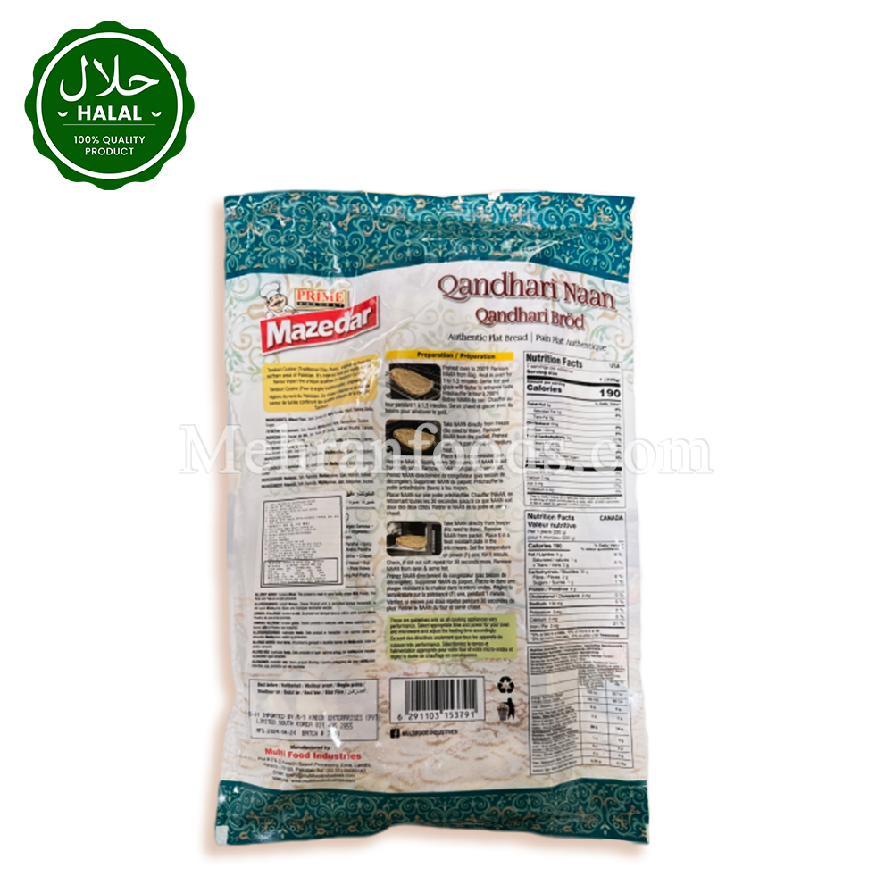 MAZEDAR Qandhari Naan Bread 660g (3pcs) | Halal Naan Korea – Mehran ...