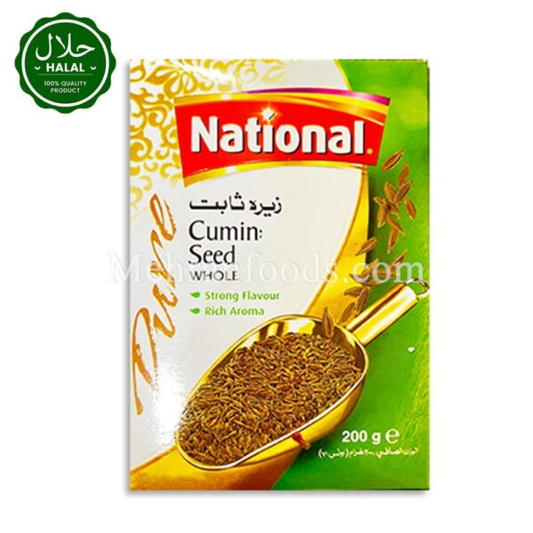 NATIONAL Cumin Seed Whole 200g | Premium Jeera in Korea – Mehran Foods ...