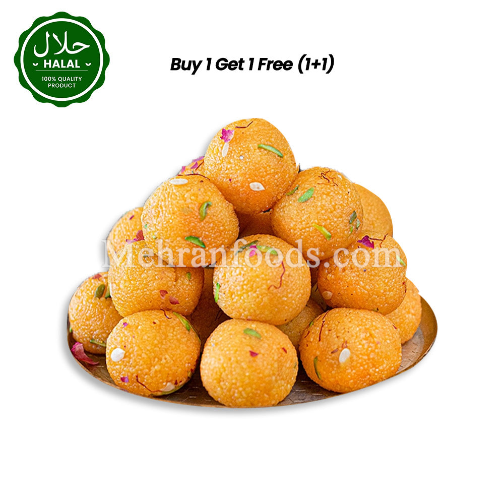 Buy MEZBAN Moti Choor Laddu (24pcs) Online | Halal Indian Sweets in ...