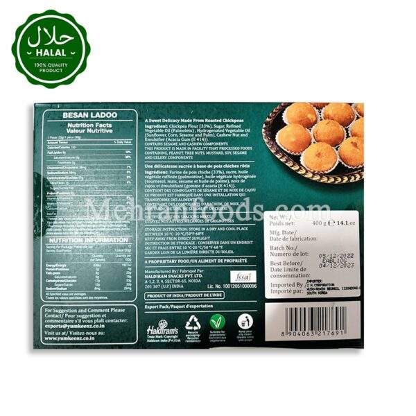 YUMKEENZ Besan Ladoo 400g | Authentic Indian Sweet in Korea | Mehran ...