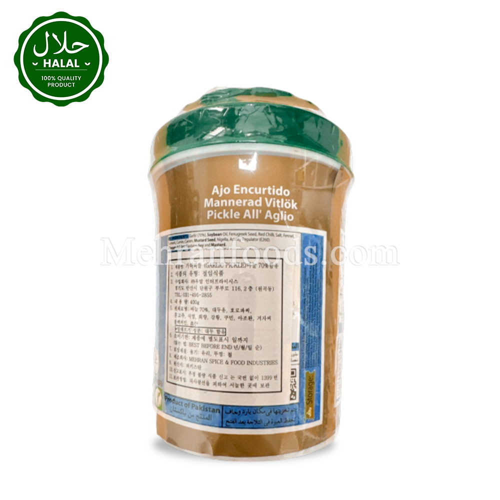 MEHRAN Garlic Pickle 400g | Buy Lehsun ka Achar in Korea – Mehran Foods ...