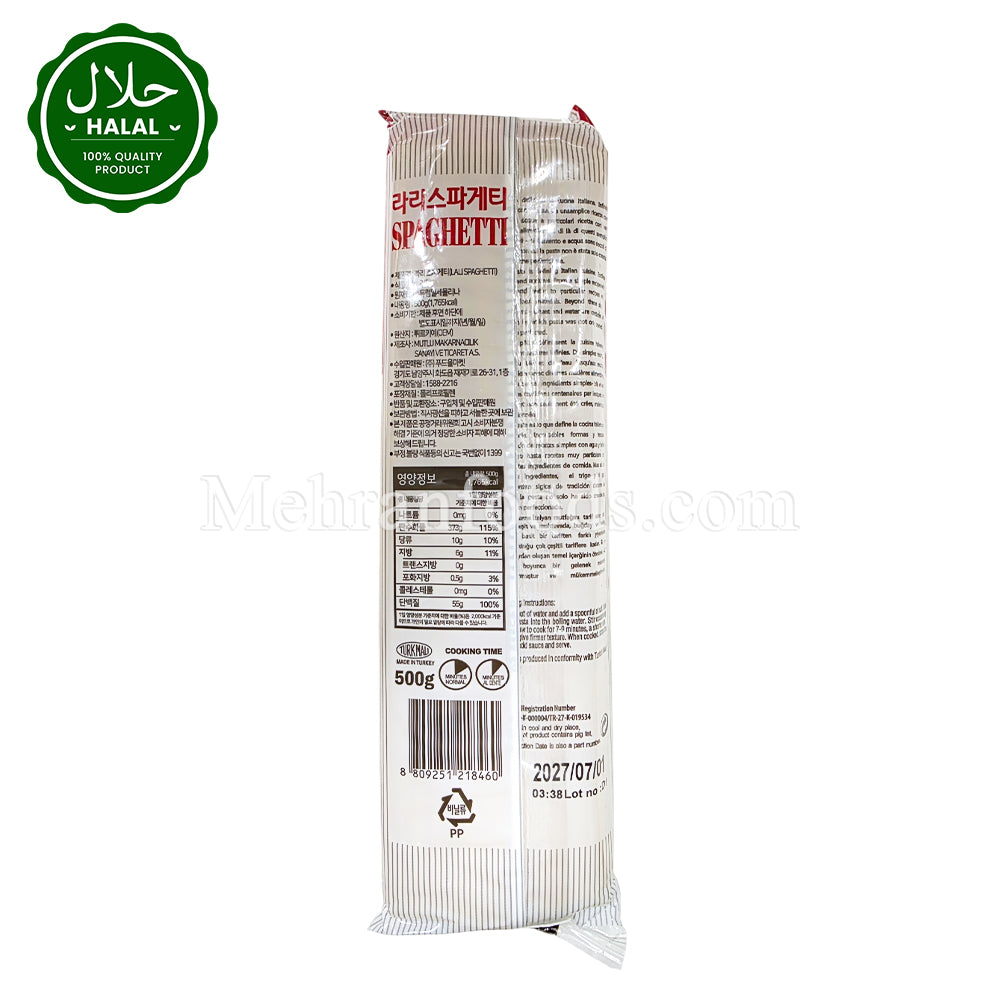 LALI Spaghetti Noodle 500g | Premium Pasta in Korea | Mehran Foods ...