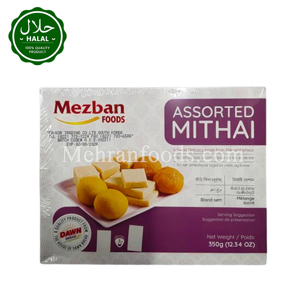 Buy MEZBAN Assorted Mithai 350g Online in Korea | Mixed Pakistani Sweet ...